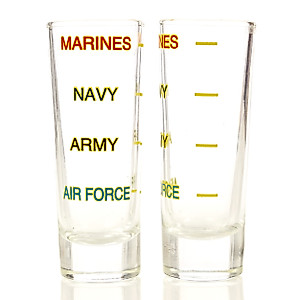 Military Shot Glass Levels, 4 Pack, Military, Veteran, Gift Set, Marine