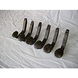 6 REPURPOSED Railroad Spike Coat Hooks for Coat Racks OR Tool+1