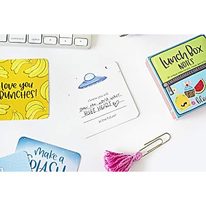 bloom daily planners Lunch Box Note Card Deck - Cute Sentimental Quote Cards for Kids - Set of Thirty 3" x 3" Cards - Assorted Designs