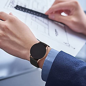 VANCLE for Samsung Galaxy Watch Active 2 40mm 44mm / Galaxy Watch Active, 20mm Soft Silicone Sport Strap Replacement Wristbands for Galaxy Watch 3 41mm / Galaxy Watch 42mm (Black)