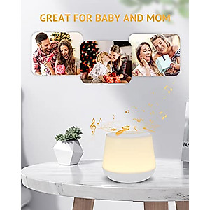 E EVEBYRA Baby White Noise Machine,32 Soothing Sounds with Night Light,Volume Control,4 Timer Portable and Rechargeable Sound Machine, Perfect for Infants,Toddlers, Kids, Adults, Home, Office, Travel