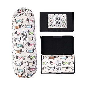 Plastic Bag Holder I Grocery Shopping Bags Carrier I Dispenser I Storage I Organizer. Multiple Designs/Sizes - Dachshund Dwelling, Large