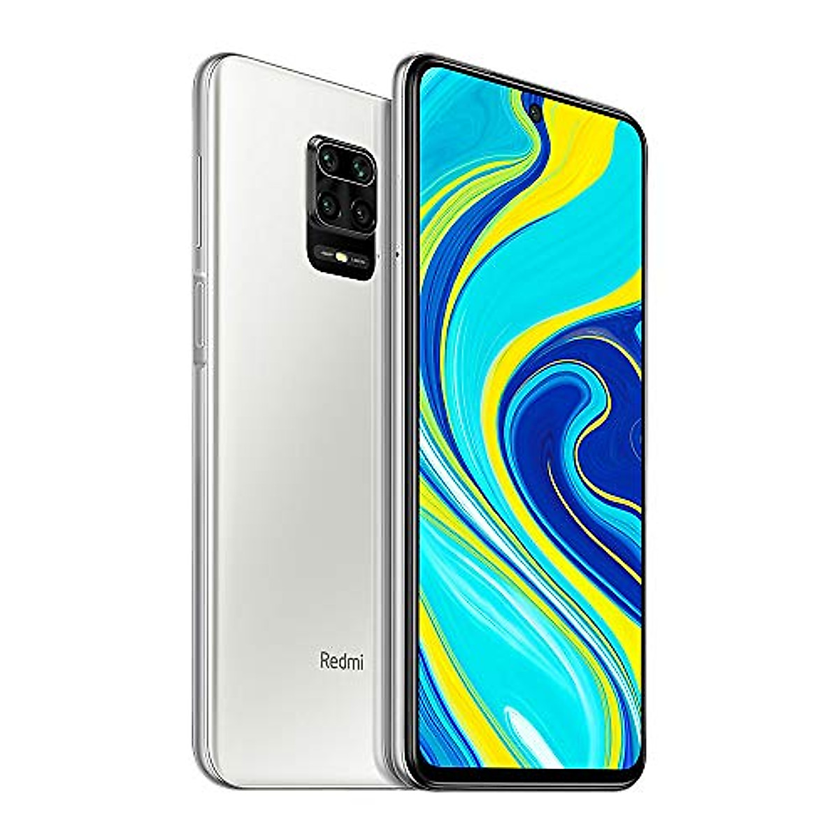 Xiaomi Redmi Note 9S (64GB , 4GB) 6.67"Dual SIM GSM Unlocked 4G LTE (T-Mobile, AT&T, Metro, Cricket) International Model (Glacier White, 64GB + 64GB SD + Case Bundle)