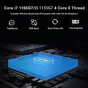 VENOEN NUC Mini PC Core i7 1165G7,Mini Desktop Computer Dual HD with Win 11 Pro Ready,Mini DP,USB-C Thundbolt 4.0,WiFi,BT 5.1,16GB RAM 512GB NVME SSD,Office Desktop PC