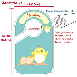 Baby Closet Dividers with Extra Blank Stickers - Cute Baby Closet Size Dividers for Baby Size Closet Clothes Age Nursery Baby Clothes Organizer/Hangers Dividers