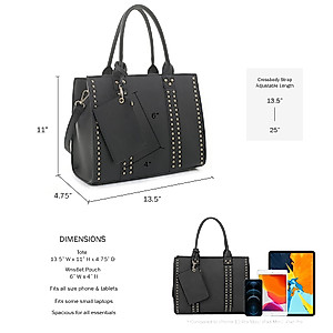 JESSIE & JAMES Concealed Carry Satchel Purse, Top Handle CCW Handbag with Shoulder Strap