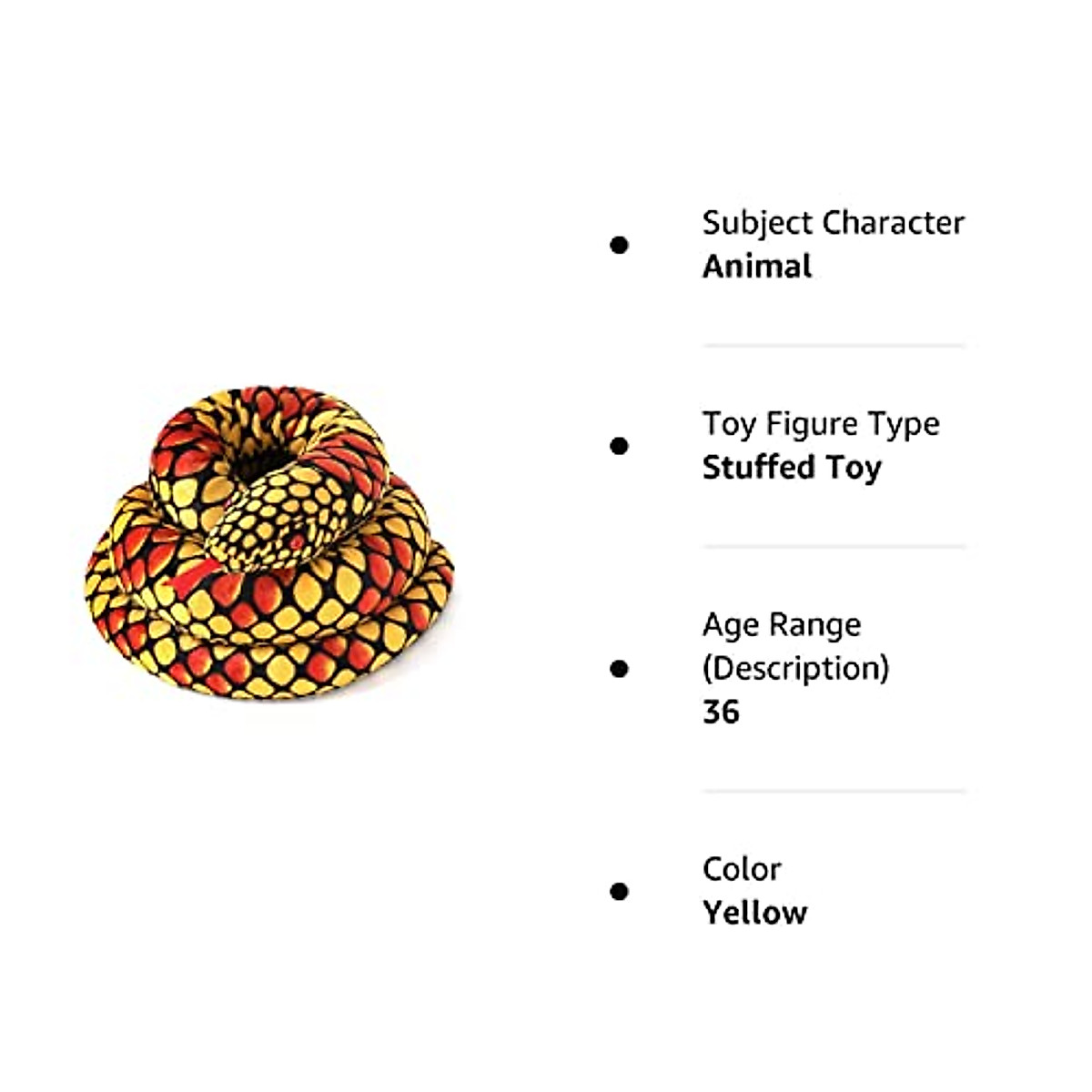 MUOVE Snake Stuffed Animal, Plush Large Snake Realistic Snake Toy, 110 inch Gifts for Kids