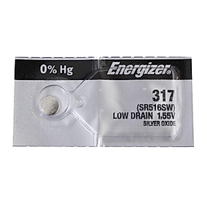 Energizer 317 Silver Oxide Watch Batteries SR516SW SR62