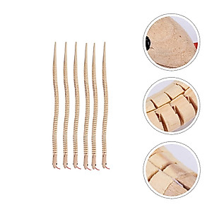 Unfinished Wooden Wiggly Snakes Toy: Jointed Flexible Wood Snake to Paint 6pcs Blank Animal Model for DIY Arts Crafts Birthday Party Favors