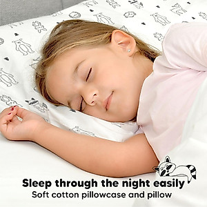 KeaBabies Toddler Pillow with Pillowcase and Toddler Pillow with Pillowcase, Jumbo 14X20-13X18 Soft Organic Cotton Toddler Pillows for Sleeping - Machine Washable Crib Pillow