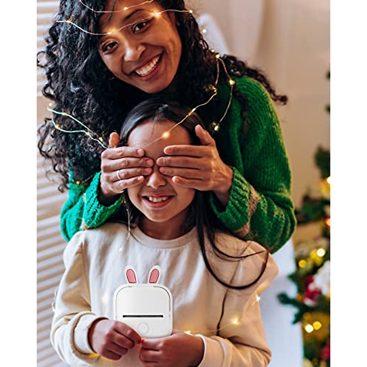 Memoqueen Mini Sticker Printer with 3 Rolls Paper T02 Mini Portable Thermal Printer,Sticker Maker Machine for Study, Brithday Gift, Journal, Work, Children DIY, Compatible with Phone & Tablet, White