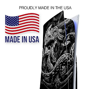 ITS A Skin Skins Compatible with Sony Playstation 5 Console Disc Edition - Protective Decal Overlay Stickers wrap Cover - Skull Anchor Octopus Under Sea