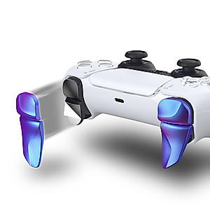 PlayVital Shoulder Buttons Extension Triggers for PS5 Controller, Bumper Extenders for PS5 Controller - Blue