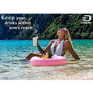 DIVEBLAST: Premium Floating Drink Holder for Pool, Hot Tub Accessories for Adults - Pool Drink Holder Floats, Swimming Pool Accessories for Adults, Drink Floaties for Pool, Pool Drink Floats