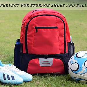 Rudmox Soccer Ball Bag-Backpack for Basketball,Volleyball with Cleat Shoes and Ball Compartment for Sports Team,Trainning