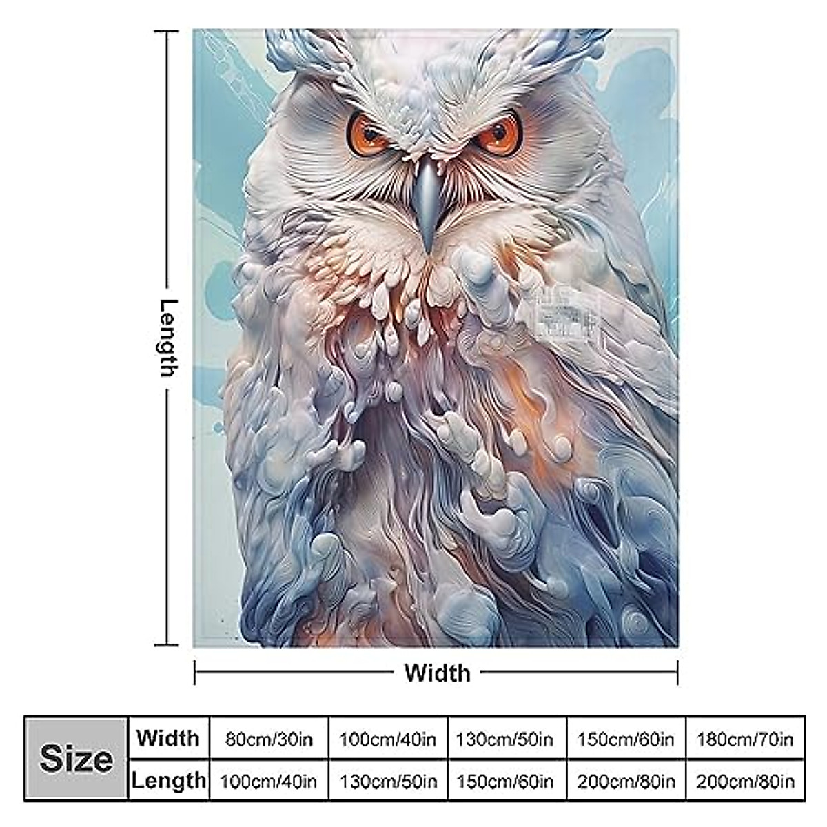 JHION Fantasy Bird Blanket, Fleece Flannel Cozy Throw Blankets, Breathable Lightweight Warm Bed Blanket All Season Blanket for Couch Bed Sofa 50"x60"