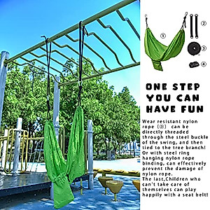 Collapsible Swing Therapy Swing for Boys or Girls with Special Needs Cuddle Swing Indoor Outdoor Kids Swing (Green)