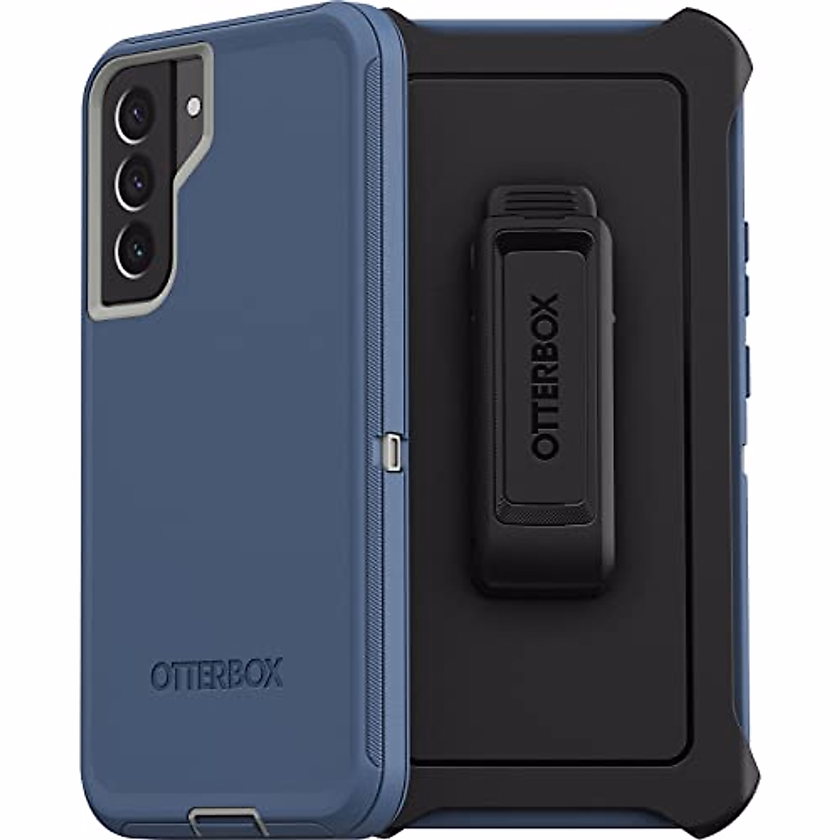OtterBox Galaxy S22+ Defender Series Case - FORT BLUE, Rugged & Durable, with Port Protection, Includes Holster Clip Kickstand