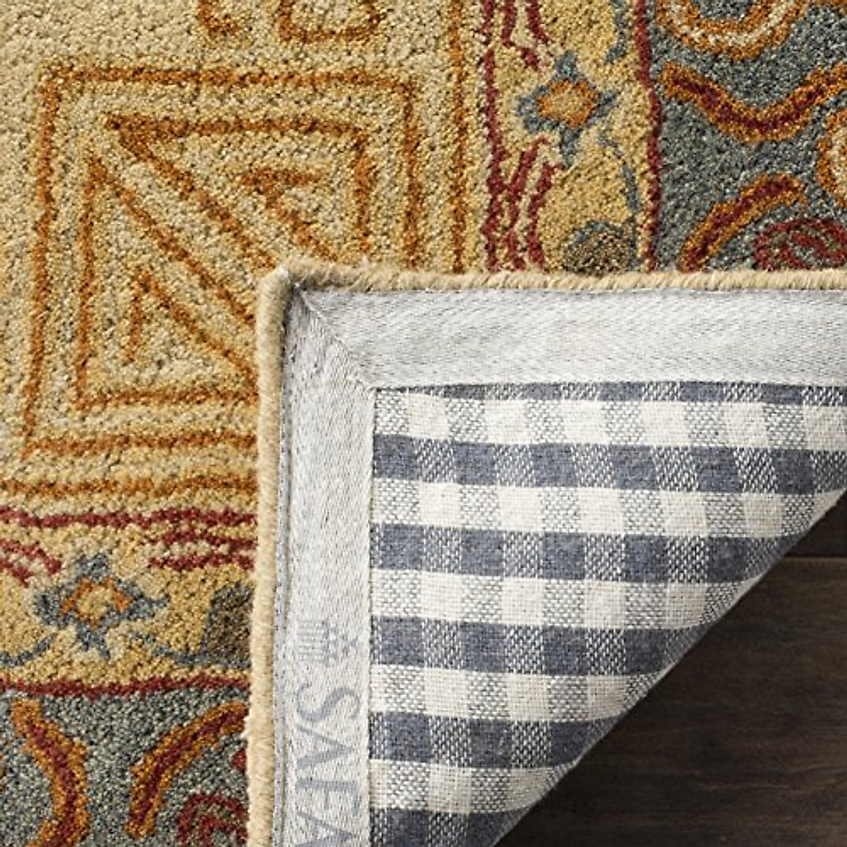 SAFAVIEH Heritage Collection 9' x 12' Beige / Multi HG402A Handmade Traditional Oriental Premium Wool Area Rug