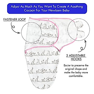 Soarwg Kids Baby Swaddle, Swaddle Blanket, Swaddle Sack, Nursery Swaddling Blankets 0-3 Months, STANDARD 100 by OEKO-TEX, Adjustable Newborn Swaddle Wrap Infant Sleep Sacks Babies Preemie 4 Pack Small