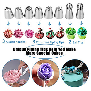 Cake Decorating Kit Supplies, 515 PCS Baking Supplies Set with 3 Springform Pan Sets, 66Icing Piping Nozzles, Cake Rotating Turntable, Piping Bags, Valentines Day Gifts for Her Mom Wife