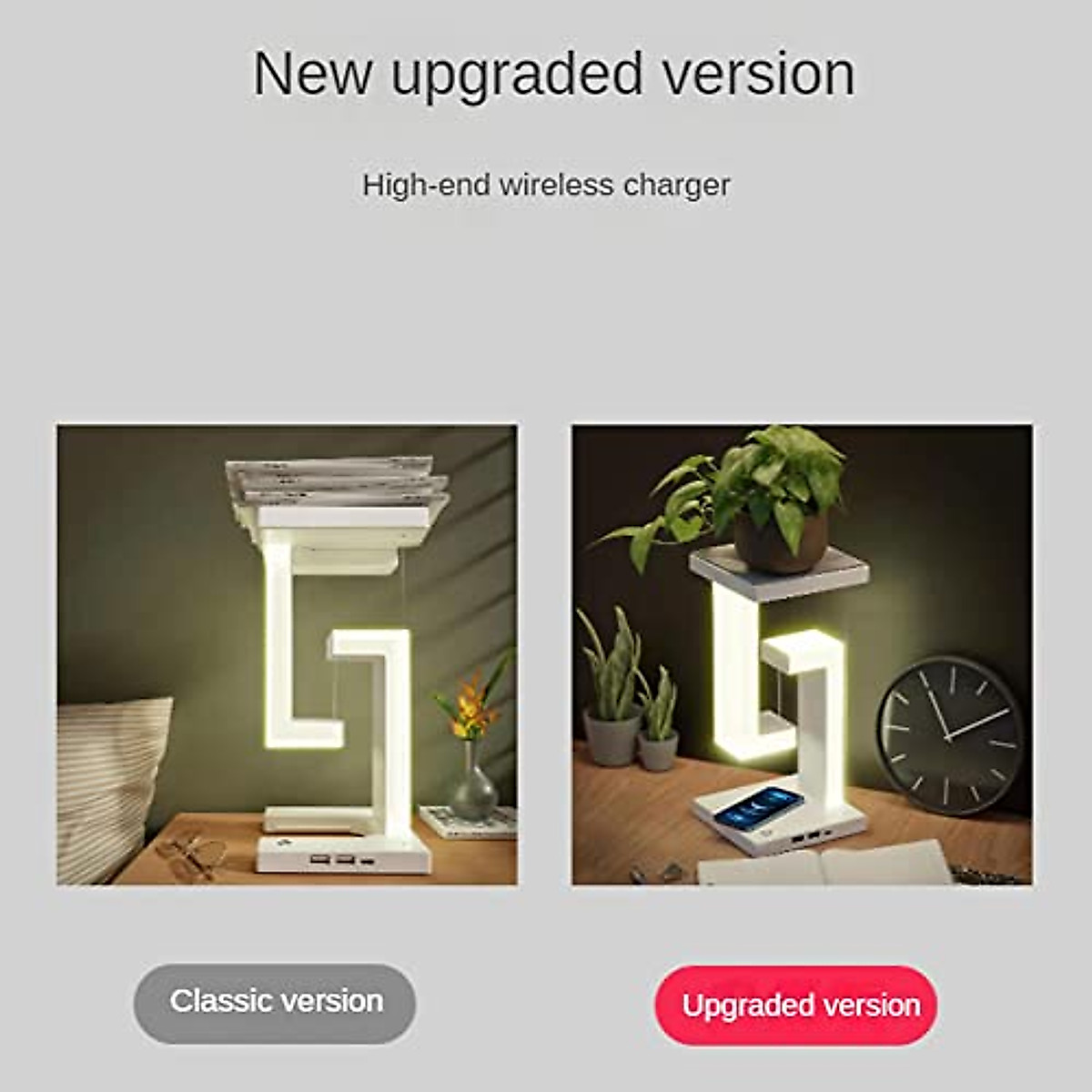 Yiwa Smartphone Wireless Charging Suspension Table Lamp Eye Protection Led Night Light Home Romantic Decoration Wireless Charging