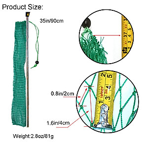 JZTang Fishing Net Bag Foldable Fishing Keep Net Diving Bag 4/5 Inch Mesh 35 Inch Length Fishing Net