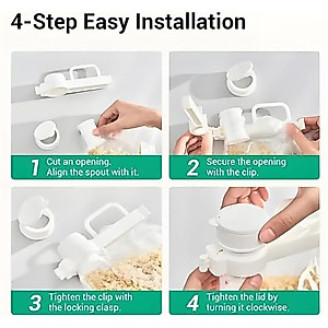 Curject Food Bag Sealing Clip with Pour Spout, Minimalist Style, Food Clip, 6.7"L x 1.1"W x 2.3"H