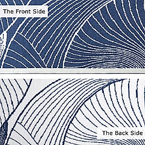 Oli Anderson Sector Knit Throw Blanket for Couch, Lightweight Cozy Blanket and Throws with Plush Reversible Microfiber, Fluffy Blanket for Travel, Bed, Sofa, 50"x60", Blue