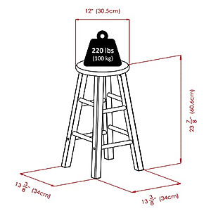 Winsome Wood Element Counter Stools, 2-Pc Set, Walnut, 24