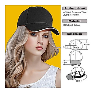 10PACK Custom Front&Back Baseball Cap Text and Logo 100% Cotton Personalized Embroidered Hat in Bulk