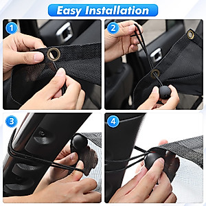 Jimen for TJ Sun Shade, Mesh Bikini Top Sunshade Compatible with Jeep Wrangler TJ 1997-2006 (American USA Flag)