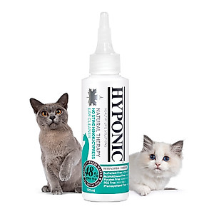 HYPONIC Premium No-Sting Hinoki Cypress Ear Cleaner (for All Cats 4.06 oz) - Cat Ear Cleaning Solution, Cleans and Removes Odors
