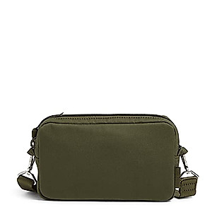 Vera Bradley Women's Cotton Convertible Pouch Crossbody Purse With RFID Protection, Climbing Ivy Green - Recycled Cotton, One Size