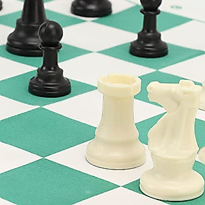 TOPINCN Portable Chess Checkers Set with Zipper Storage Bag Folding Roll Up Travel Checkers Games for Kids Adults