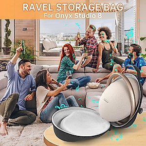 Seracle Hard Carrying Case Travel Bag Compatible with Harman Kardon Onyx Studio 8 Portable Bluetooth Speakers (Black)