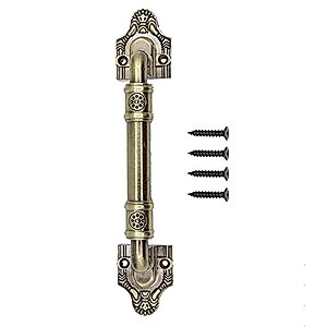 HSEANHM Sliding Barn Door Pull Handle Hardware for Wooden Garden Gate Shed Cabinet Door Large Wooden Door Handle Antique doorknob Vintage Door Handle (Bronze Tone7.87in)…