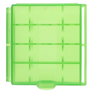 4 x AA Battery Storage Case Holder Organizer Box Green 4Pcs,Aicosineg
