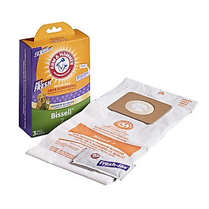 Arm & Hammer Bissell Premium Pet Fresh Vacuum Bags, replacement for Bissell Style 7, Removes Pet Odors and Allergens, 3 bags