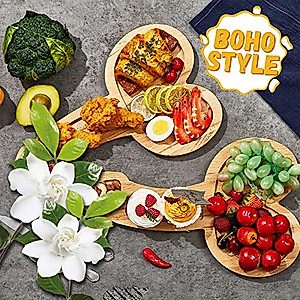 2 Pcs Funny Charcuterie Board Wood charcuterie Boards Funny Gifts Charcuterie Meat and Cheese Platter Serving Cracker Tray Aperitif Board for Kitchen Wine Steak Fruit Housewarming Party