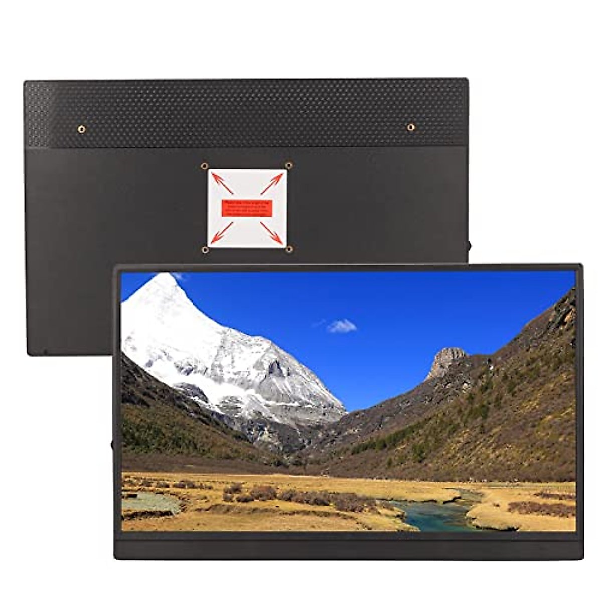 Zyyini Portable Monitor 1080P 17.3 Inch,IPS HDR HD Multimedia Interface.USB C Full Function,Built in Dual Speakers,Plug and Play,Lightweight,16:9,External Display for PS5 Phone PC Switch (Black)