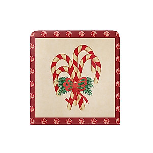 Christmas Candy Cane Chair Back Cover, Dining Chair Protector Covers, Bowknot Red Board Vintage Chair Covers Removable Chair Slipcovers for Weeding Banquet Party 19"x18", 4 Pack