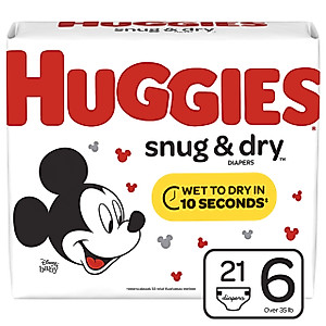 Huggies Snug & Dry Baby Diapers, Size 6, 21 Ct