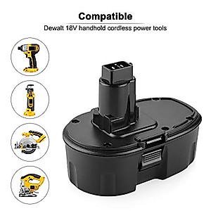 Energup 2Pack 4500mAh Replacement Dewalt 18V XRP Battery DC9096 DC9099 DC9098 DW9099 DW9098 Dewalt 18Volt Batteries + DC9310 Dewalt Charger for Dewalt 7.2-18V Ni-Cad Ni-Mh 18V Dewalt Battery Charger