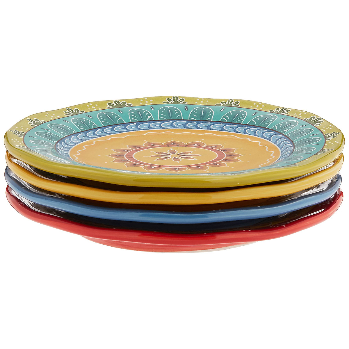 Certified International Valencia Dessert Plates (Set of 4), 8.75", Multicolor