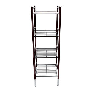 Organize It All 3 Tier Over the Toilet Bathroom Storage Space Saver, Chrome and Bronze