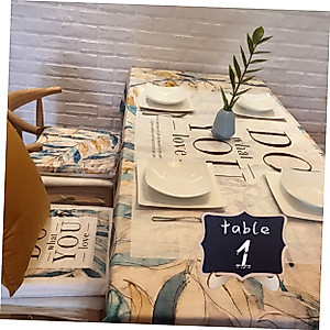 Ciieeo 10pcs Wood Decor Wood Bracket Light House Decorations for Home Miniture Decoration Wedding Signs Home Decor Miniature Holder Label Holders Mini Chalkboard Signs Food Household