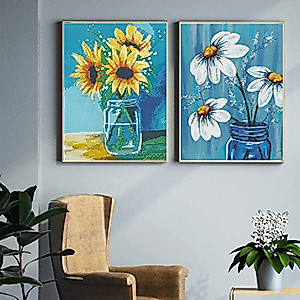 weirtoya Diamond Painting Kits for Adults Round Full Drill Diamond Painting Kits, 5D DIY Diamond Painting by Number Kits Diamond Art Kits for Home Wall Decoratiob 12x16 Inch