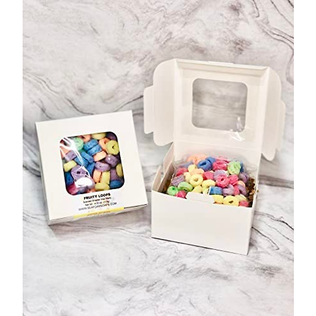Shaped Wax Melts - Fruity Loops, Wickless Candle Tart, Most Popular Scent, Cereal Scented, Triple Fragrance, Tarts, Realistic, Home Fragrance, Great Gift, Sea Foam Soaps & Scents (Large-Gift Box)