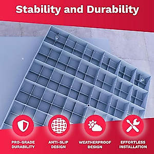 DuctlessAire Equipment Pad - Ductless Mini Split Air Conditioner Heat Pump Condenser Pads - Anti-Slip Outdoor Ground Mounting Base for HVAC Unit - Outdoor Condenser Unit Pad (32" W x 32" L x 3" H)